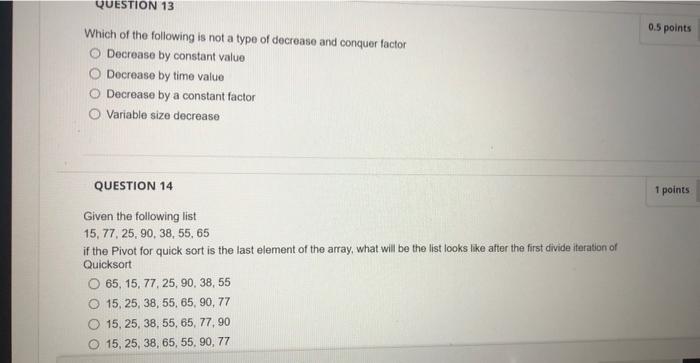 Solved Which of the following is not a type of decrease and | Chegg.com