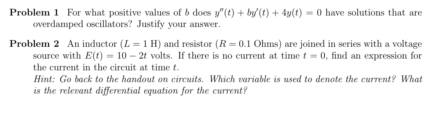 Solved Problem 1 For what positive values of b does | Chegg.com Solved Problem 1 For what positive values of b does | Chegg.com