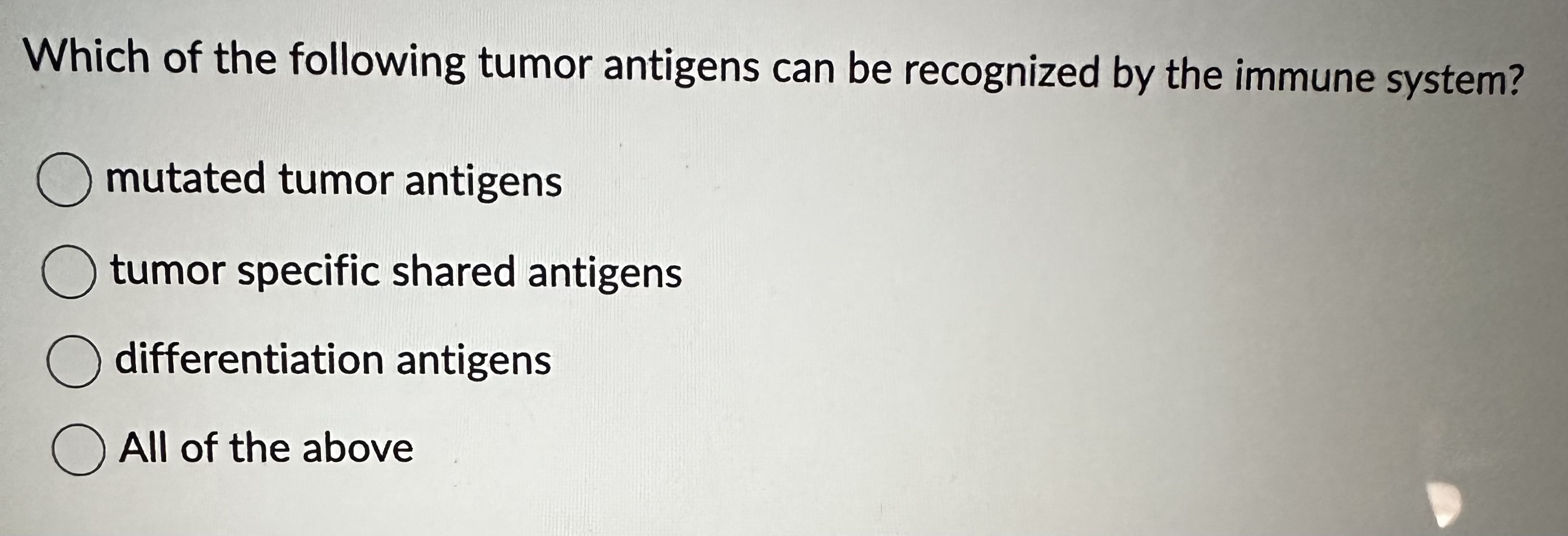 Solved Which of the following tumor antigens can be | Chegg.com