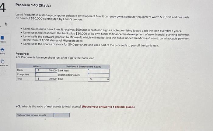 Solved Lanni Products is a start-up computer software | Chegg.com