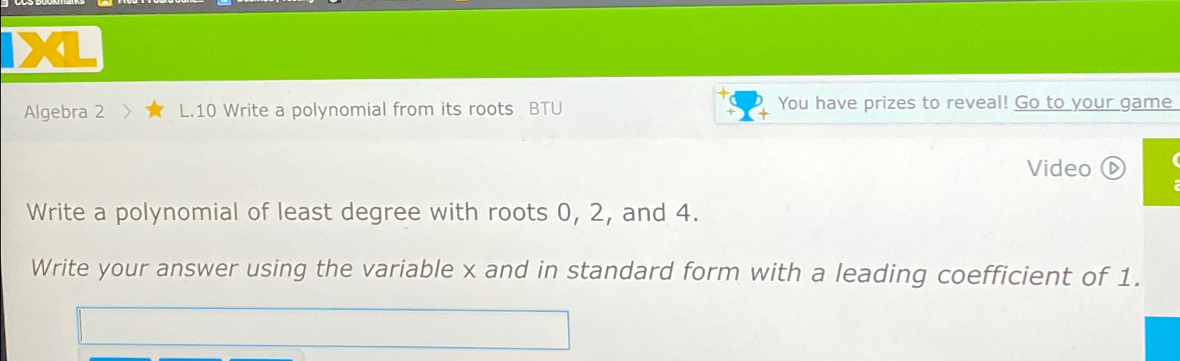 Solved Algebra 2L. 10 ﻿Write a polynomial from its | Chegg.com