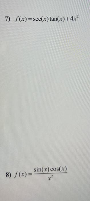 Solved 6) y=4sin(x)2−3x25) | Chegg.com