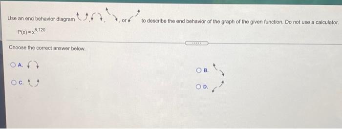 Solved Use an end behavior diagram که مورد to describe the | Chegg.com