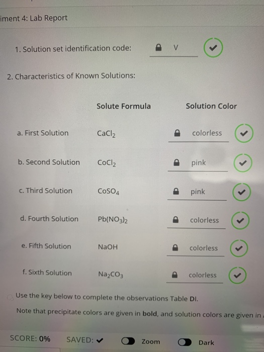 Solved How do i find out what the solution color is and | Chegg.com