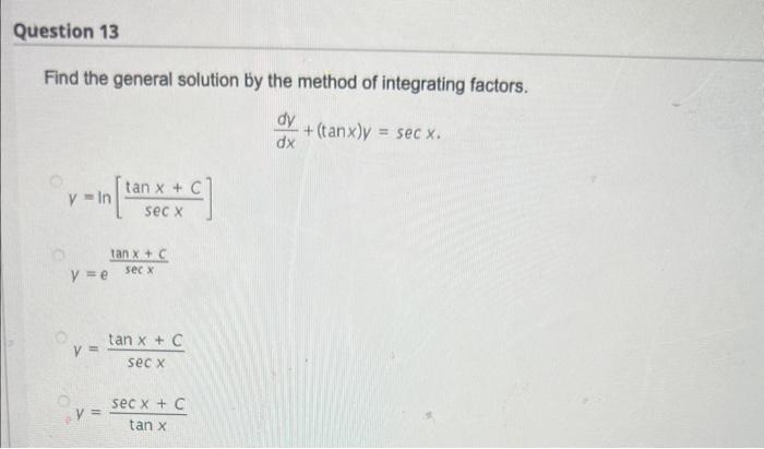 Solved Find the general solution by the method of | Chegg.com
