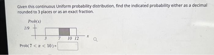 Solved Given this continuous Uniform probability | Chegg.com