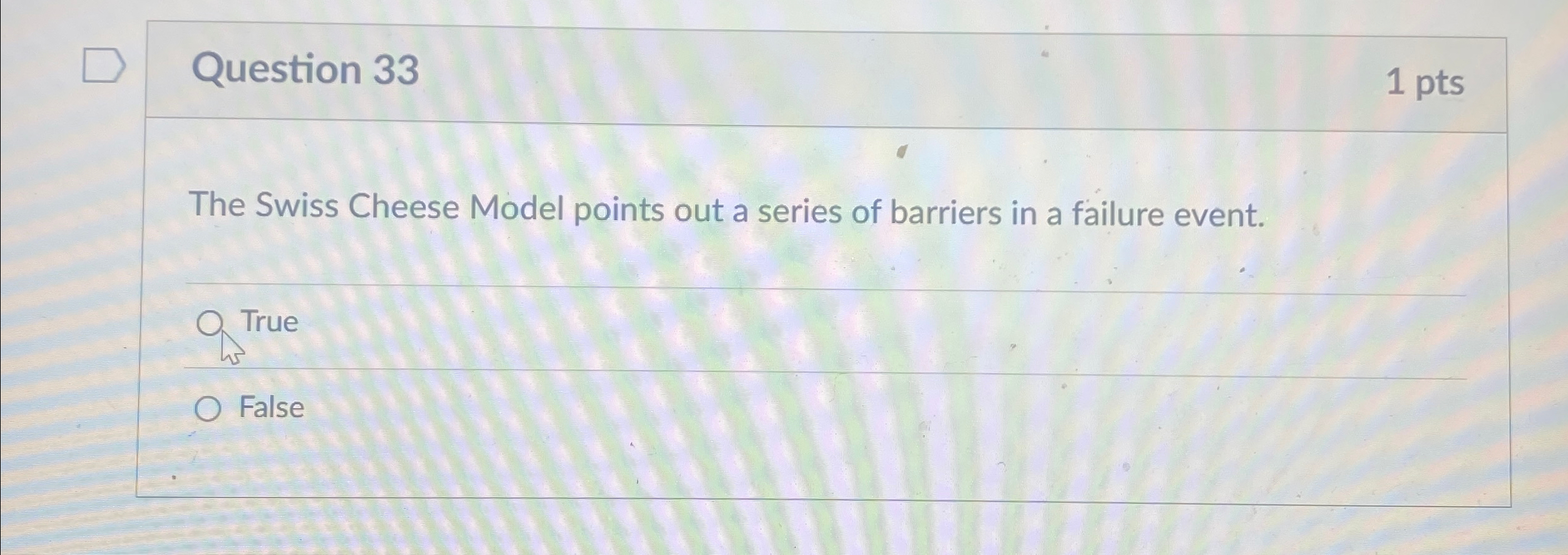 Solved Question 331 ﻿ptsThe Swiss Cheese Model points out a | Chegg.com