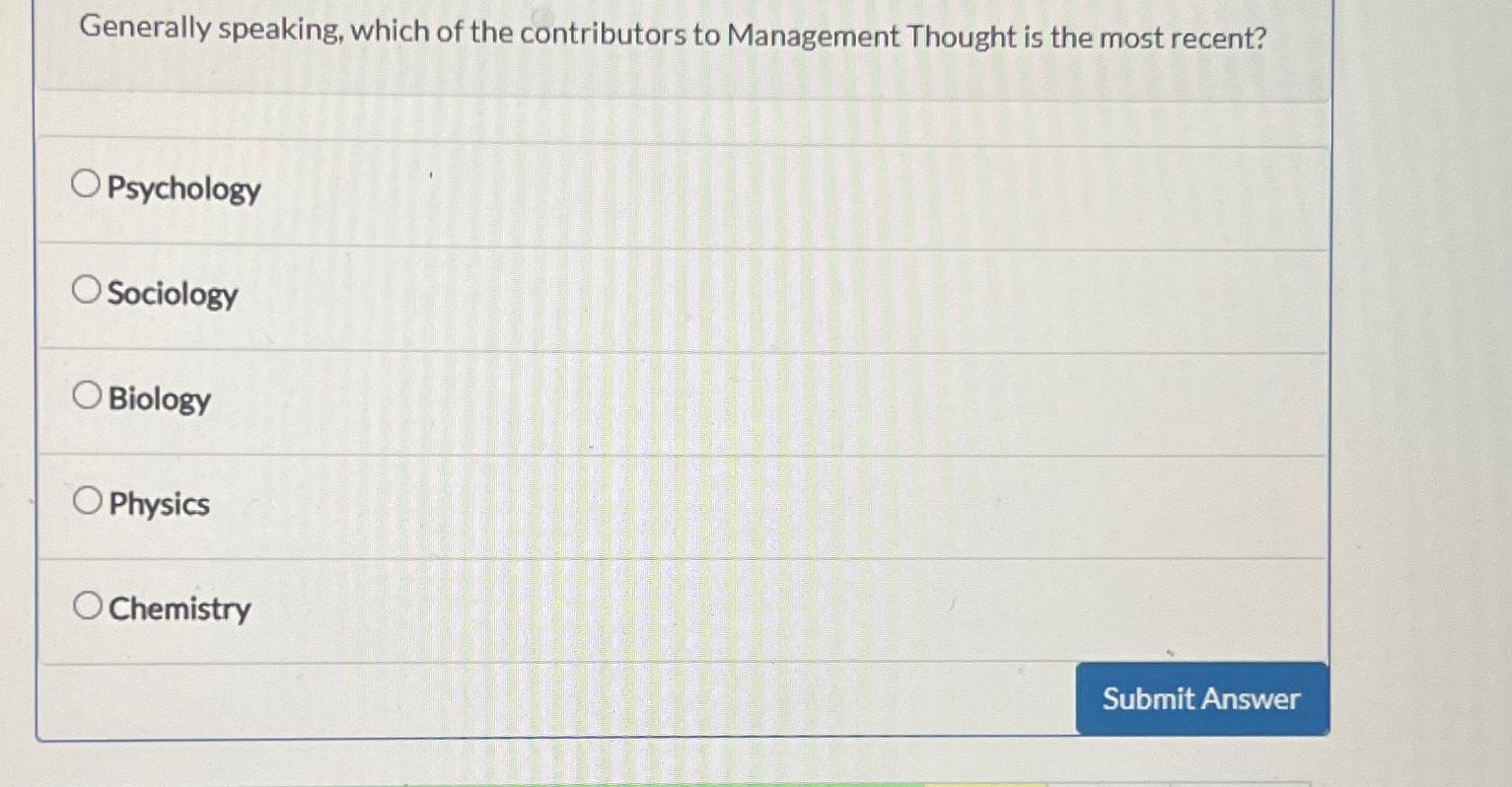 Solved Generally speaking, which of the contributors to | Chegg.com