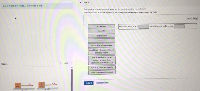 Solved Boxes A and B in (Figure 1) both remain at rest. | Chegg.com