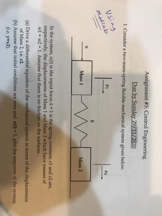 Solved Assignment #3: Control Engineering Due by Sunday | Chegg.com