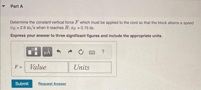 Solved The block has a mass of 0.8 kg and moves within the | Chegg.com