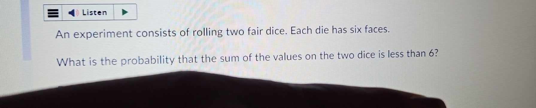 Solved An experiment consists of rolling two fair dice. Each | Chegg.com