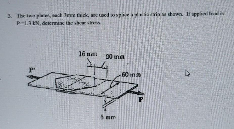 Solved 3. The two plates, each 3 mm thick, are used to | Chegg.com