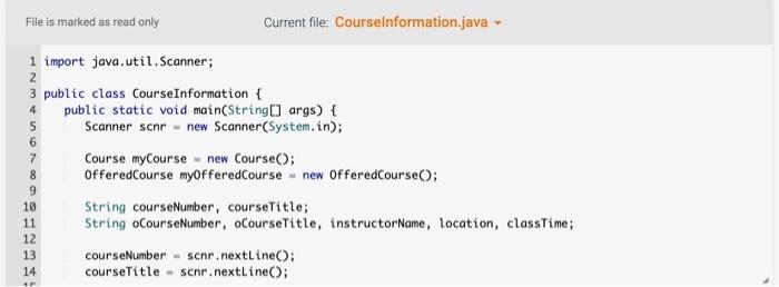 Solved Given Main0 Define A Course Base Class With Methods