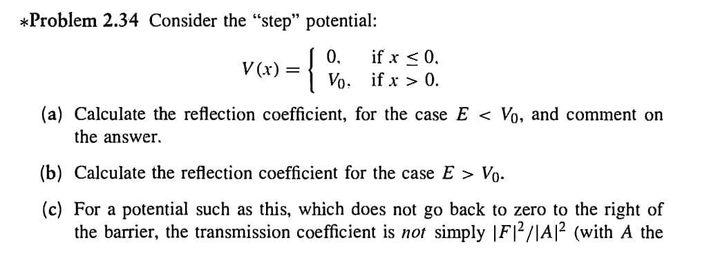 Solved *Problem 2.34 ﻿Consider the "step" | Chegg.com
