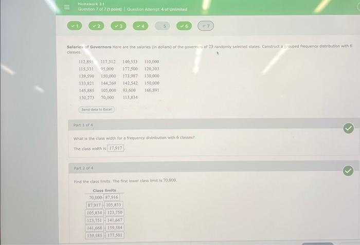 Solved Find the class boundaries. Part: 3/4 Part 4 of 4 Find | Chegg.com