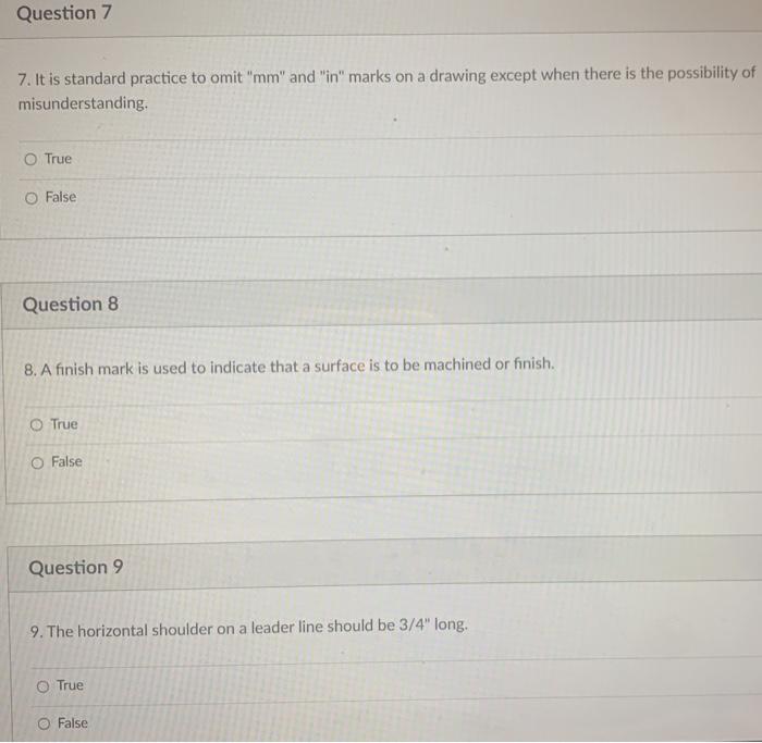 Solved Question 7 7. It is standard practice to omit "mm" | Chegg.com