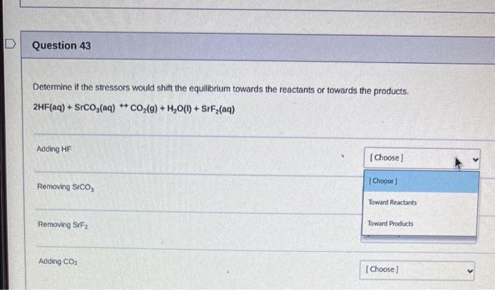 Solved Determine if the stressors would shift the | Chegg.com