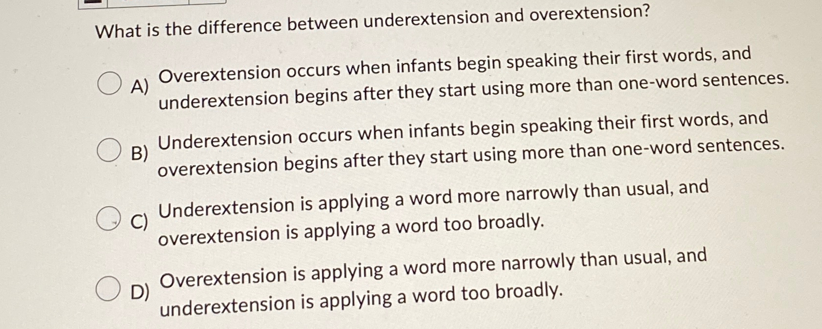 Solved What is the difference between underextension and | Chegg.com