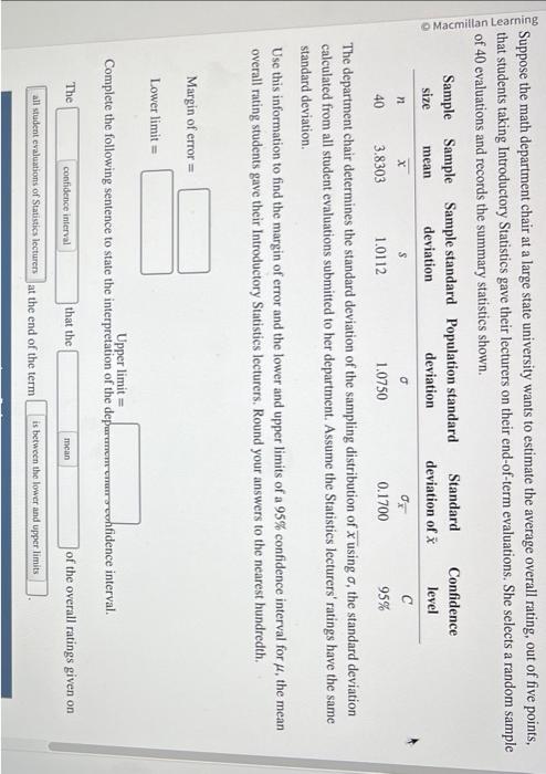 Solved Suppose the math department chair at a large state | Chegg.com