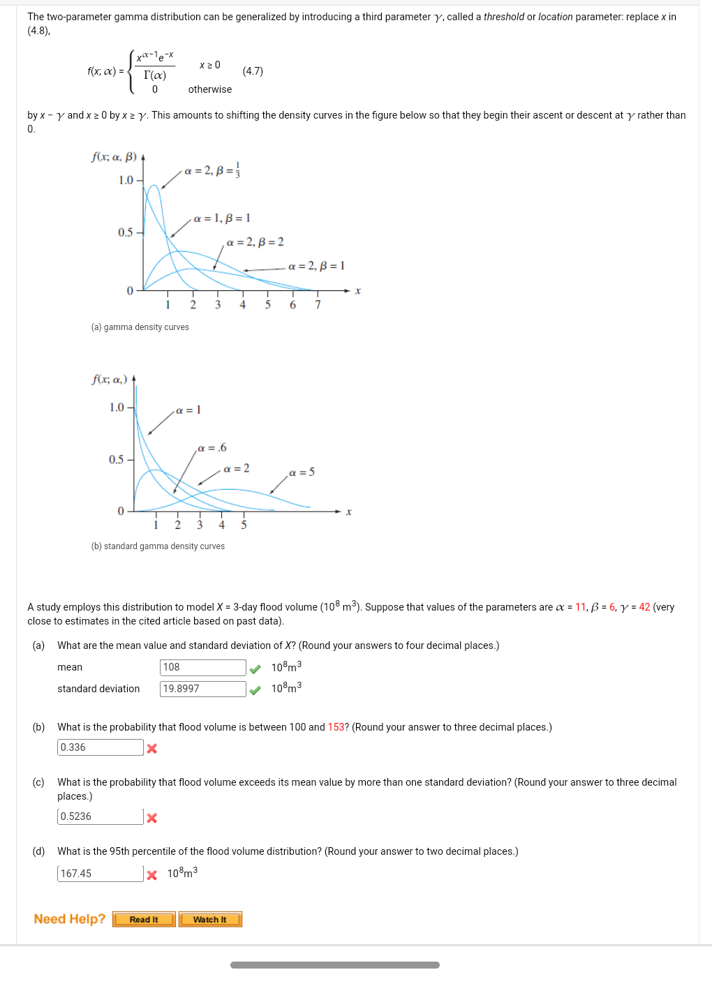 Solved The Two Parameter Gamma Distribution Can Be