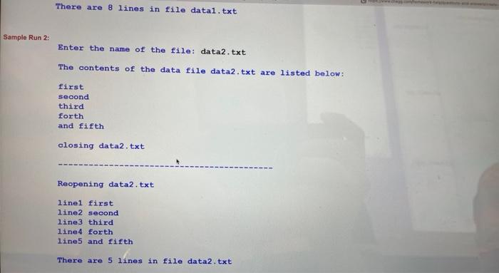 Solved Create 2 files as given in the examples below, to | Chegg.com