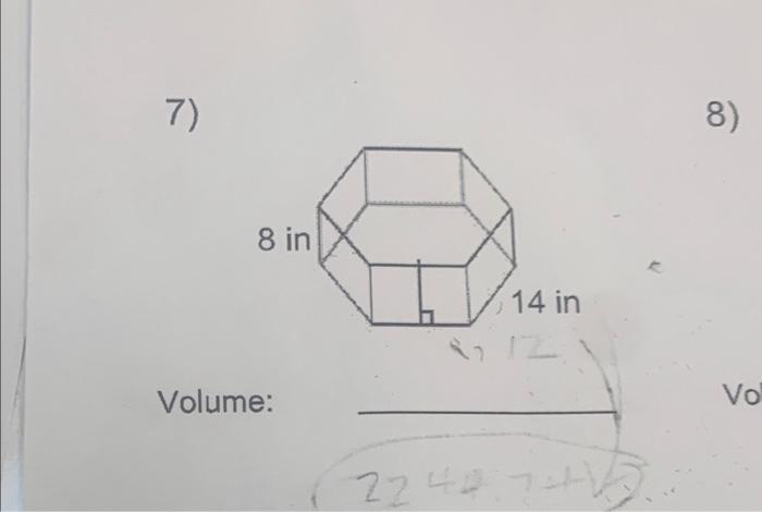 Solved Volume: | Chegg.com