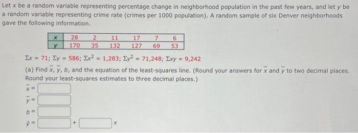 Solved x be a random variable representing percentage change | Chegg.com
