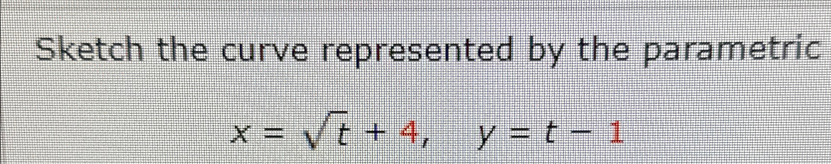 Solved Sketch the curve represented by the | Chegg.com