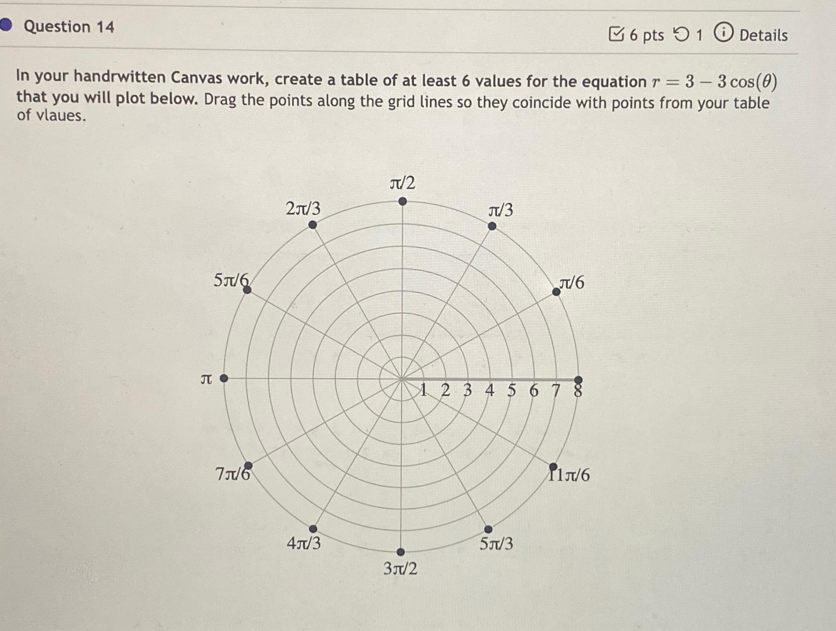 Solved Question 14『 6 ﻿pts り1 (i) ﻿DetailsIn your | Chegg.com