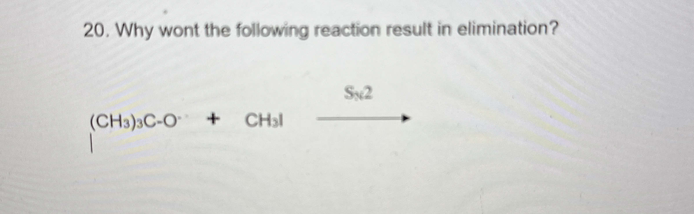 Solved Why wont the following reaction result in | Chegg.com