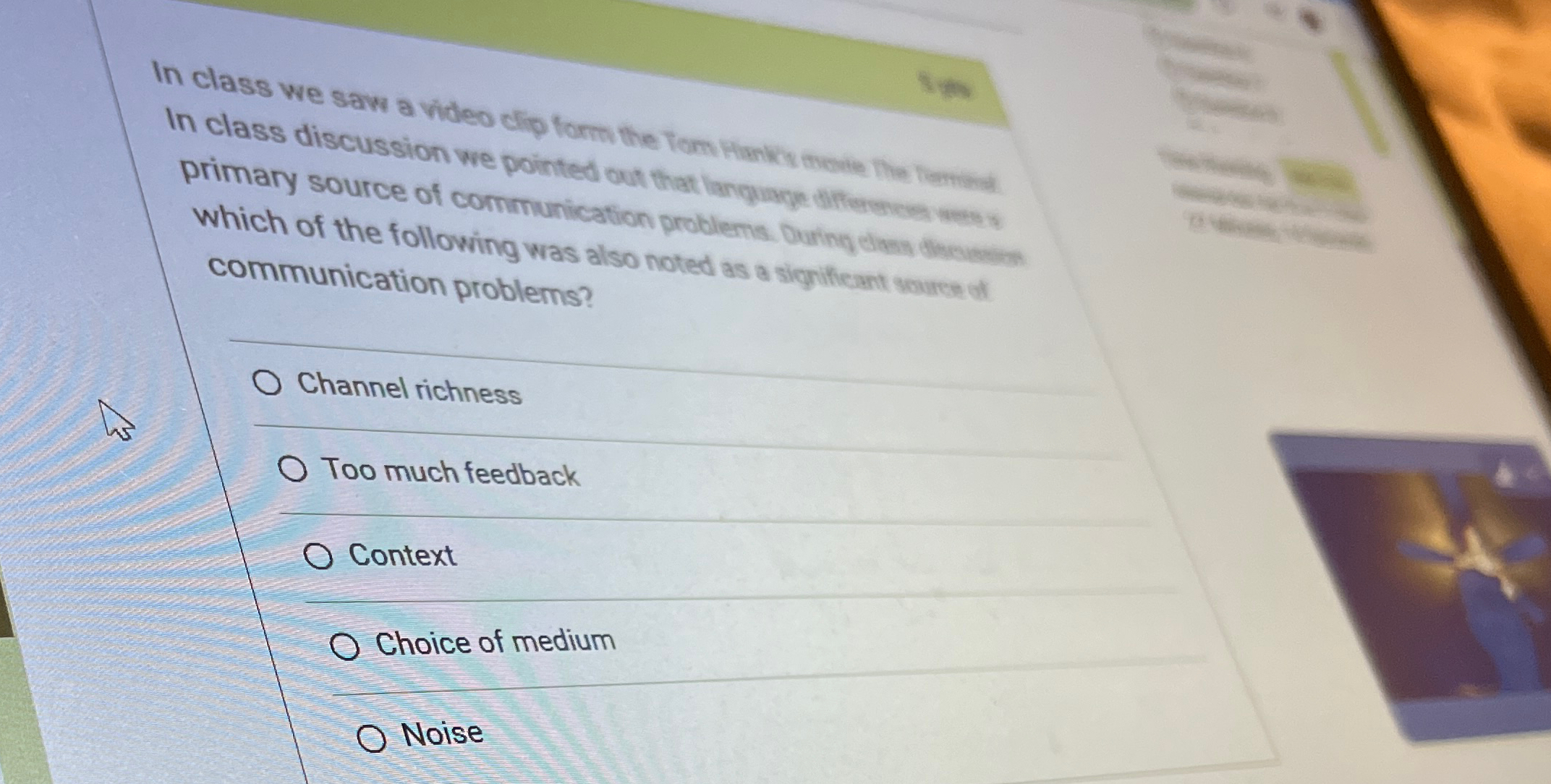 Solved communication problems?Channel richnessToo much | Chegg.com