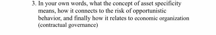 Solved What is asser specificity? how does it relate to | Chegg.com