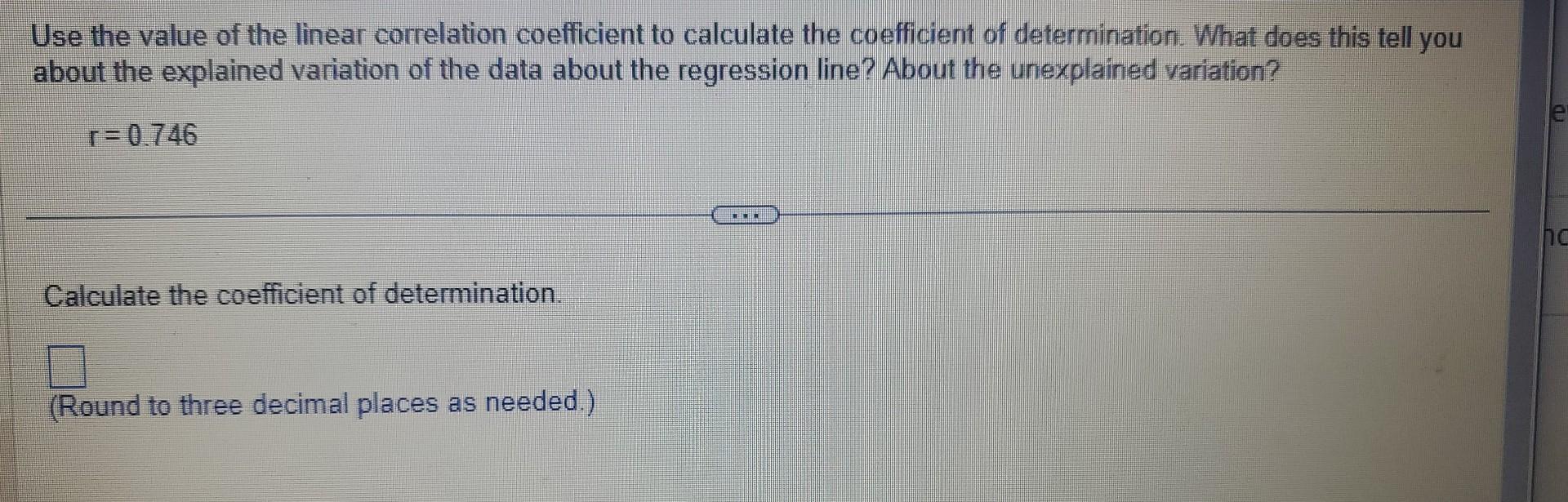 Solved Use the value of the linear correlation coefficient | Chegg.com
