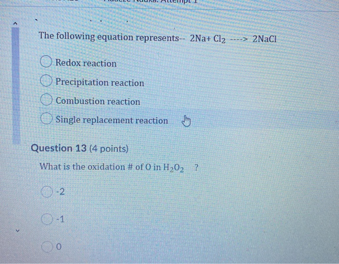Solved The following equation represents-- 2Na+ Cl2 ----> | Chegg.com