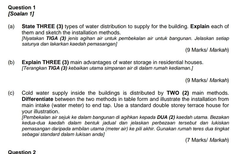 Solved Question 1[Soalan 1](a) ﻿State THREE (3) ﻿types of | Chegg.com
