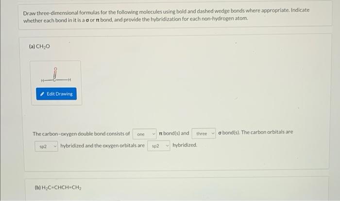 Solved Draw three-dimensional formulas for the following | Chegg.com