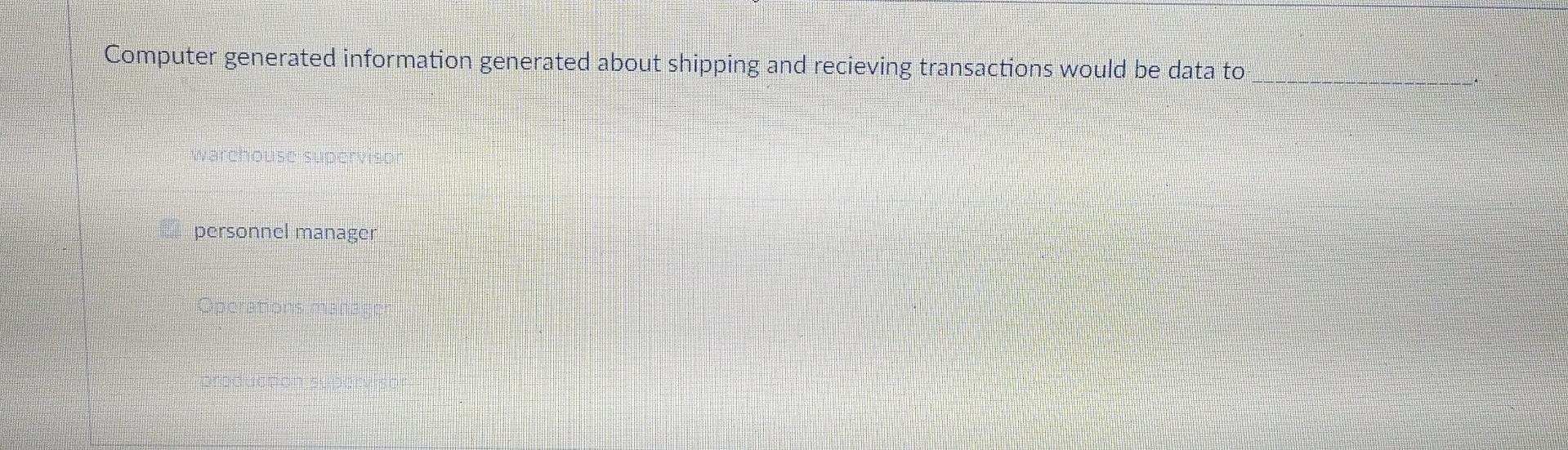 Solved Computer generated information generated about | Chegg.com