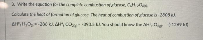 Solved 3. Write the equation for the complete combustion of | Chegg.com
