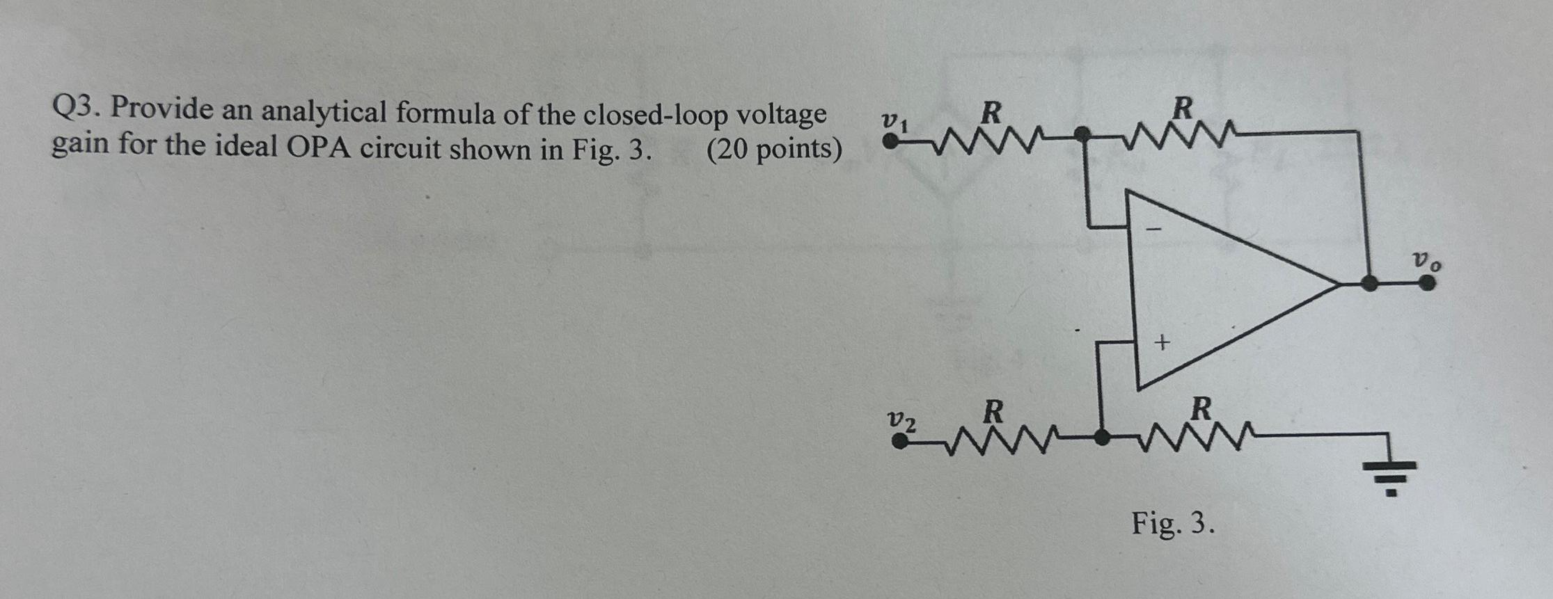 Solved Q3. ﻿Provide an analytical formula of the closed-loop | Chegg.com