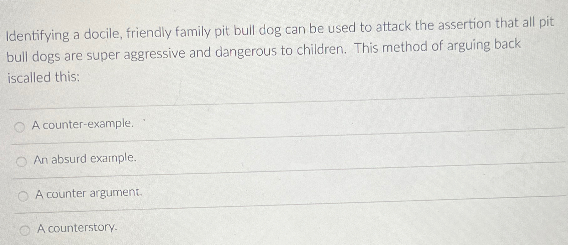 Solved Identifying a docile, friendly family pit bull dog | Chegg.com