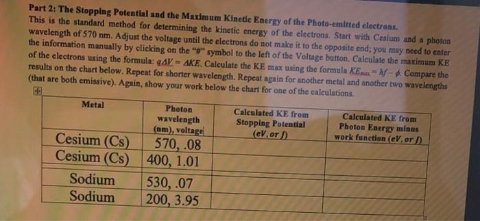 Solved calculate the maximum KE of the eleectrons, calculate | Chegg.com