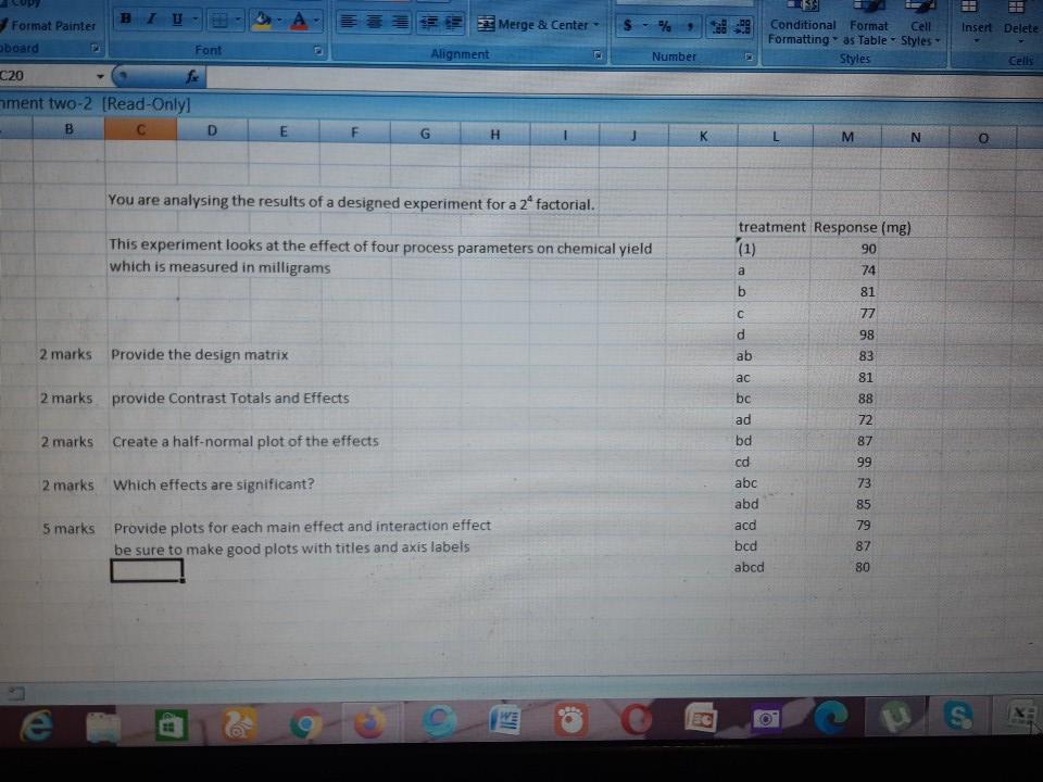Solved Merge & Center Cell Insert Delete Format Painter | Chegg.com