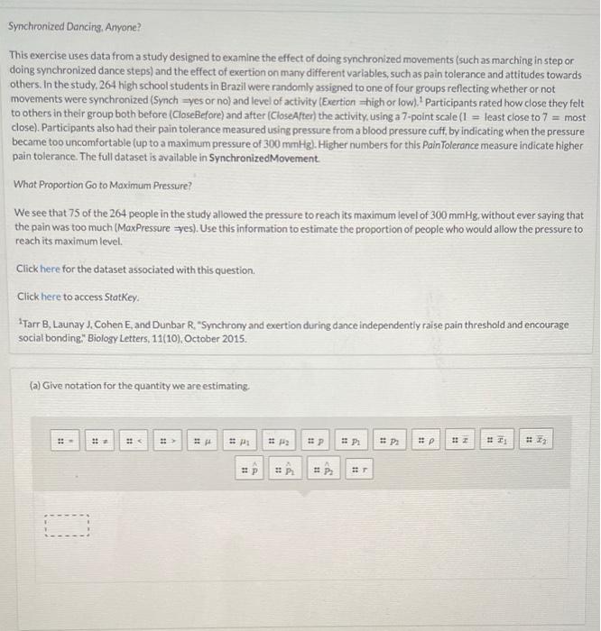 Solved This exercise uses data from a study designed to | Chegg.com