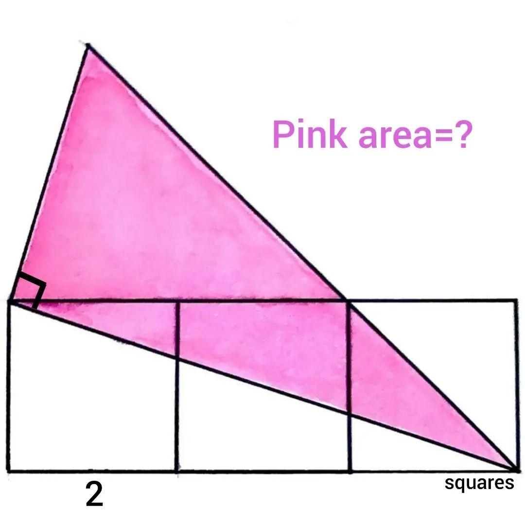 Solved Pink area=? 2 squares | Chegg.com