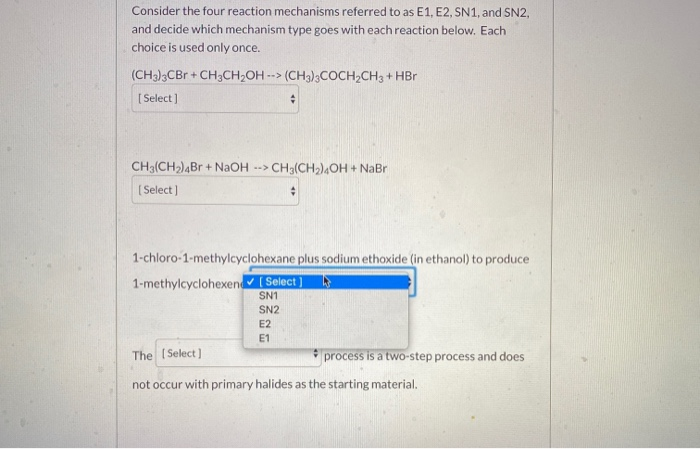 Solved Consider the four reaction mechanisms referred to as | Chegg.com