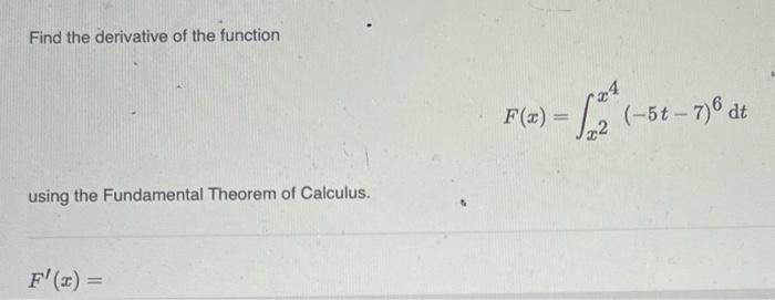 Solved Find the derivative of the function | Chegg.com