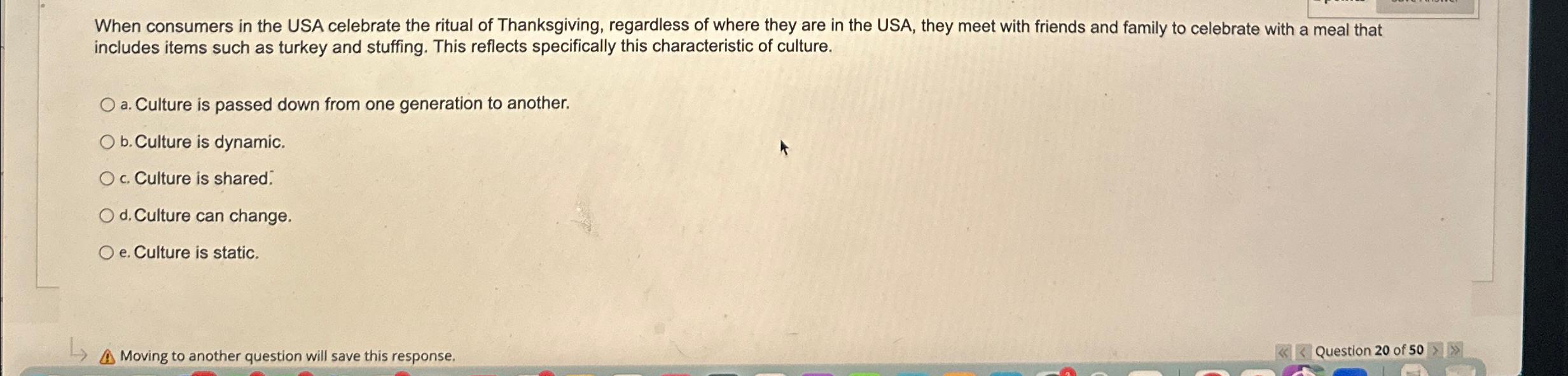 Solved When consumers in the USA celebrate the ritual of | Chegg.com