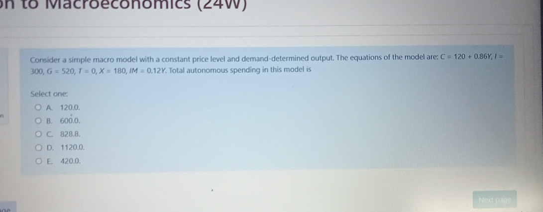 Solved to IVIacroeconomics (24VV)Consider a simple macro | Chegg.com