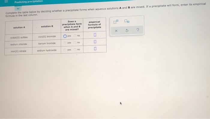 Solved = Predicting precipitation Complete the table below | Chegg.com